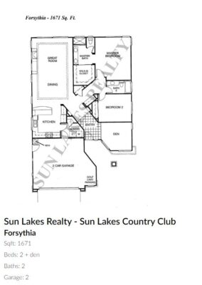 Sun Lakes Country Club Floorplans | Sun Lakes Realty
