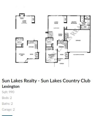 Sun Lakes Country Club Floorplans | Sun Lakes Realty