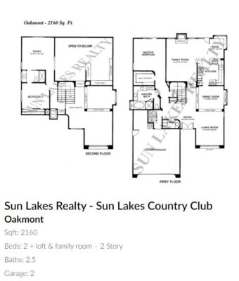 Sun Lakes Country Club Floorplans | Sun Lakes Realty