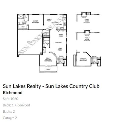 Sun Lakes Country Club Floorplans | Sun Lakes Realty
