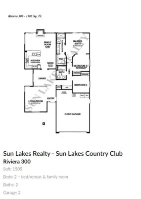 Sun Lakes Country Club Floorplans | Sun Lakes Realty