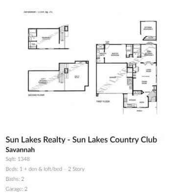 Sun Lakes Country Club Floorplans | Sun Lakes Realty